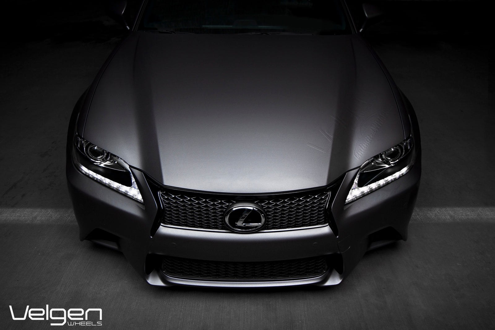2013 Lexus GS F Sport Matte Gunmetal Lowered on Velgen VMB5 MG – Velgen ...
