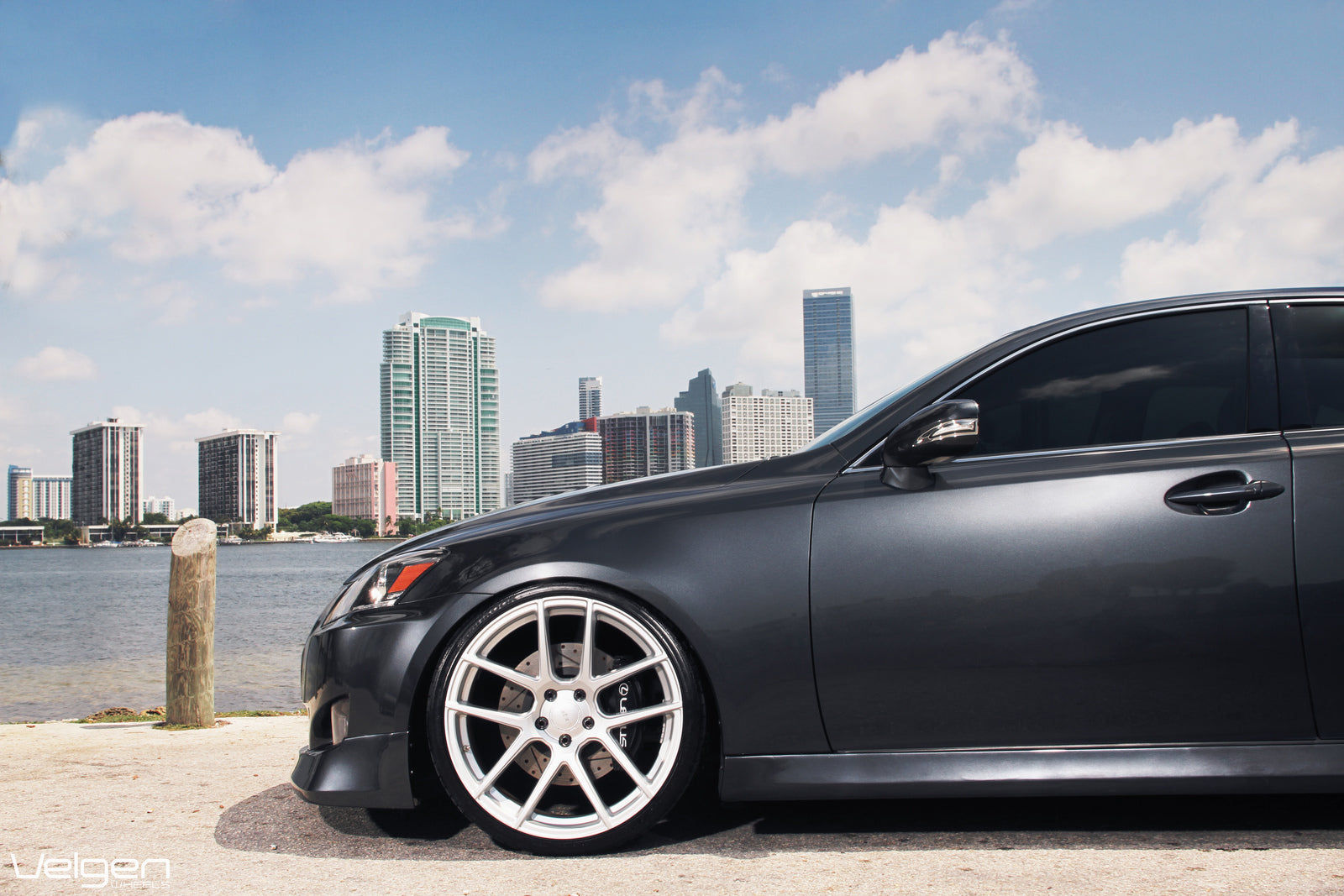 LEXUS IS250 ON VMB5 // MATTE SILVER // 20X9 & 20X10.5 – Velgen Wheels